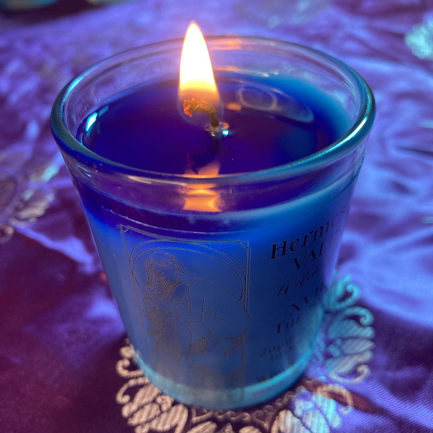 XVII. The Star: Aquarius Votive Candle - Hermes of VALIS Witchcraft