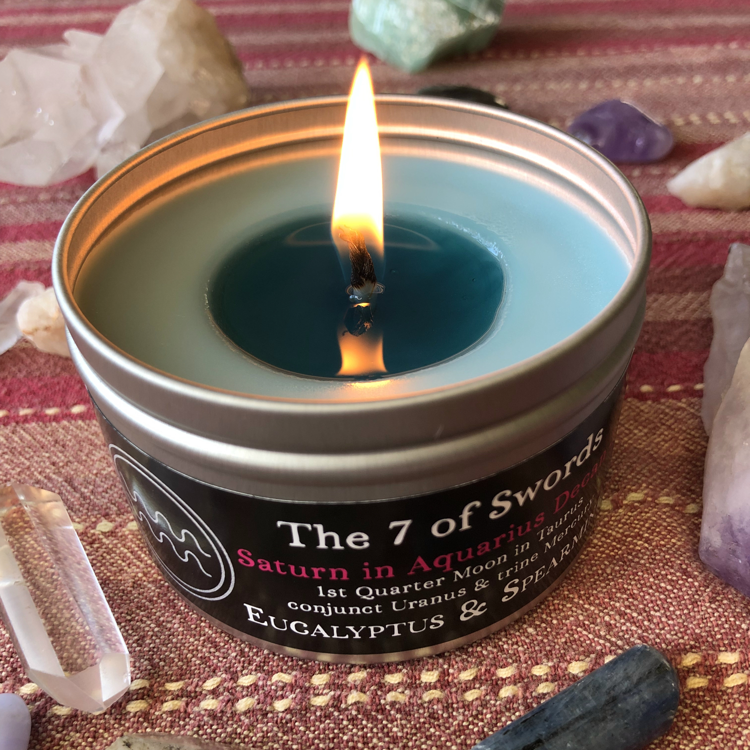 7 of Swords Candle: Saturn in Aquarius - Hermes of VALIS Witchcraft